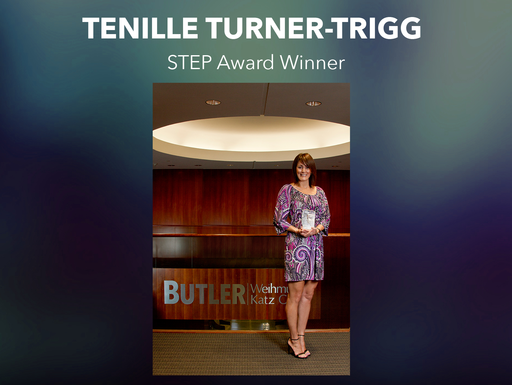 Tenille Turner-trigg Selected as First Recipient of the Butler Step Award - Butler Weihmuller ...
