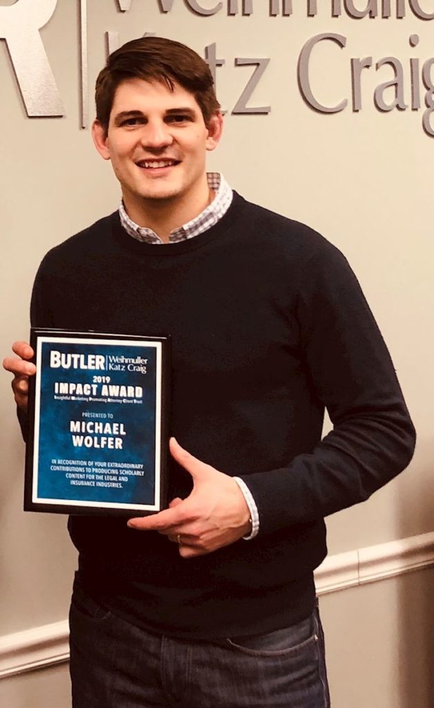 Michael Wolfer - Winner Of The Inaugural Impact Award - Butler ...